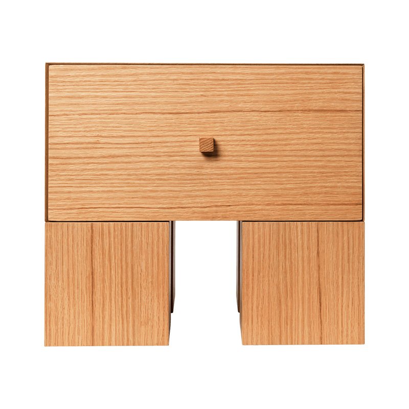 Ferm Living Kuben Bedside Table 1x1 Sengebord Egefinér