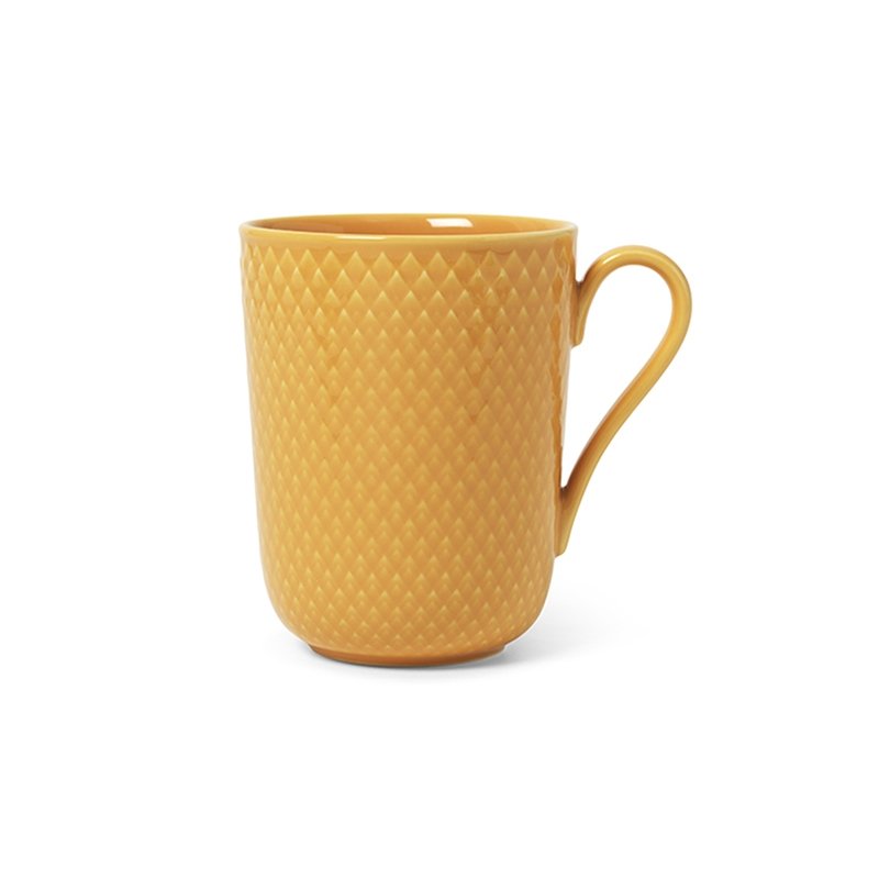 Flot Rhombe Color Krus med hank i gul fra Lyngby